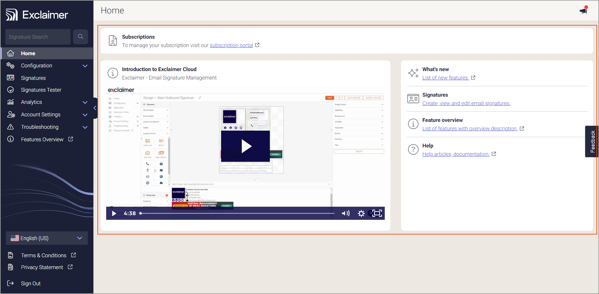 Startpagina – Exclaimer Knowledge Base